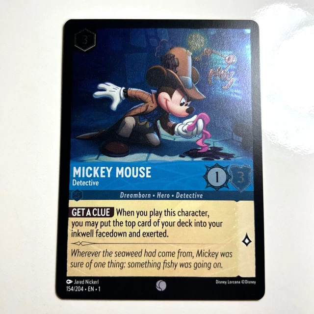 DISNEY LORCANA TCG "Mickey Mouse Detective" Holo-Foil (Pack Fresh Mint ...