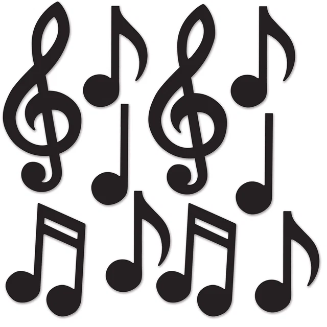 MUSIC NOTE SHAPE Paper Cutouts - Music Party Decorations - Music Craft ...