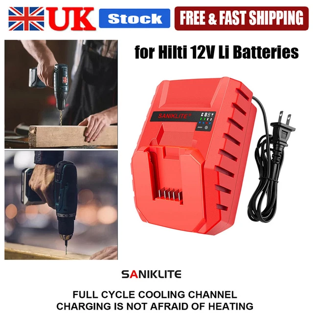 BATTERY CHARGER USB Fast Charging Adapter Power for Hilti 12V Li ...