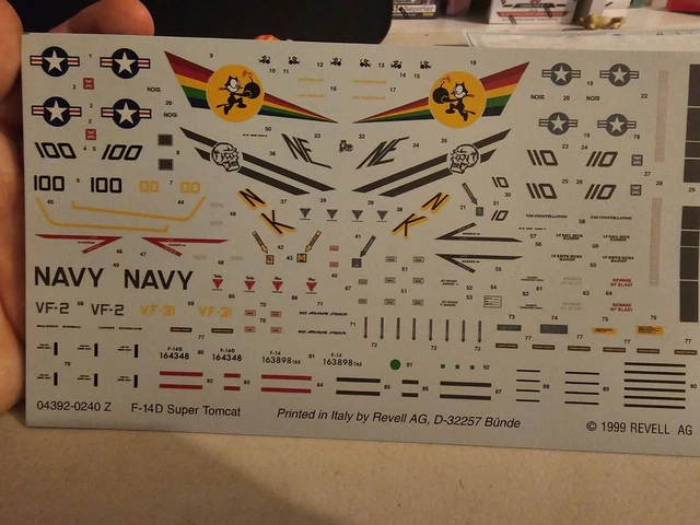 1/72 F-14D TOMCAT Decals - Tomcatters 04392-0240 £7.99 - PicClick UK