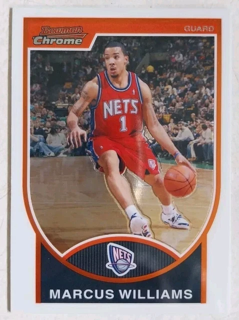 CARTE NBA MARCUS Williams Bowman Chrome 2007-08 Draft Picks & Stars #74 ...
