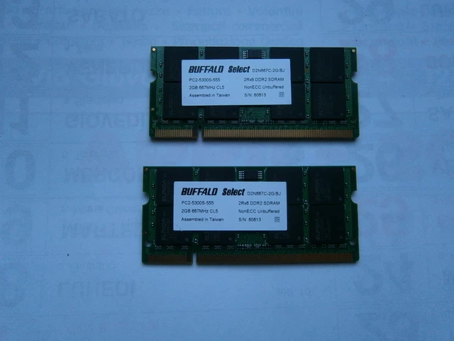 RAM 4GB MACBOOK pro 15" 2,16 core 2 duo a1211 DDR2 SDRAM PC2 667MHZ EUR ...