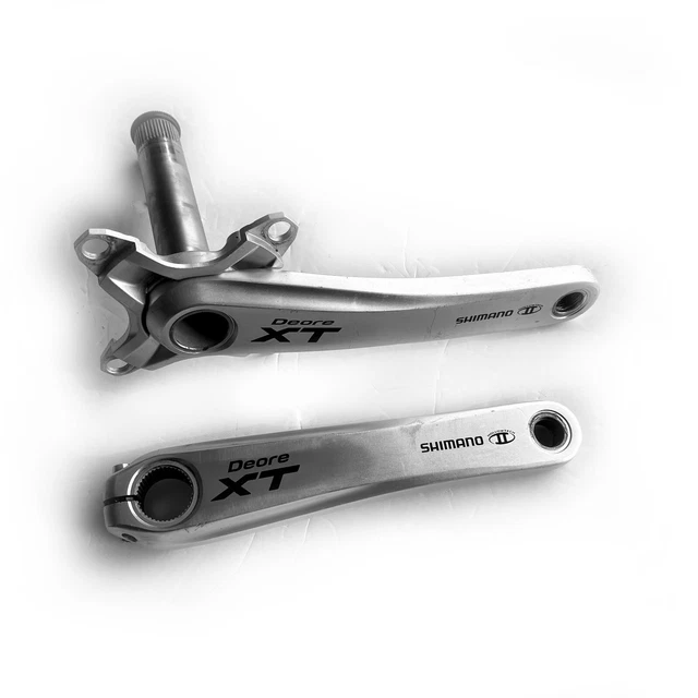 SHIMANO XT FC-M770 Triple MTB Bike Crankset 3x9 Speed No Rings 175mm Arms £54.99 - PicClick UK