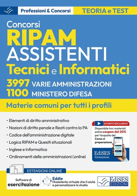 CONCORSI RIPAM PER Assistenti Tecnici E Informatici. 3997 Varie ...