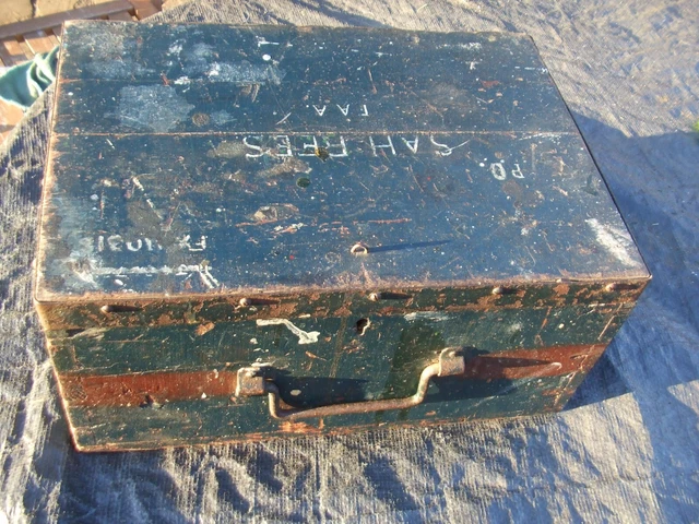 VINTAGE WW2 ERA MILITARY RAF? ORIGINAL WOOD TOOL BOX with tray, amazing ...