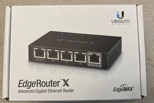 UBIQUITI NETWORKS EDGEROUTER X 4 Port Gigabit Router Unifi ER-X POE ...