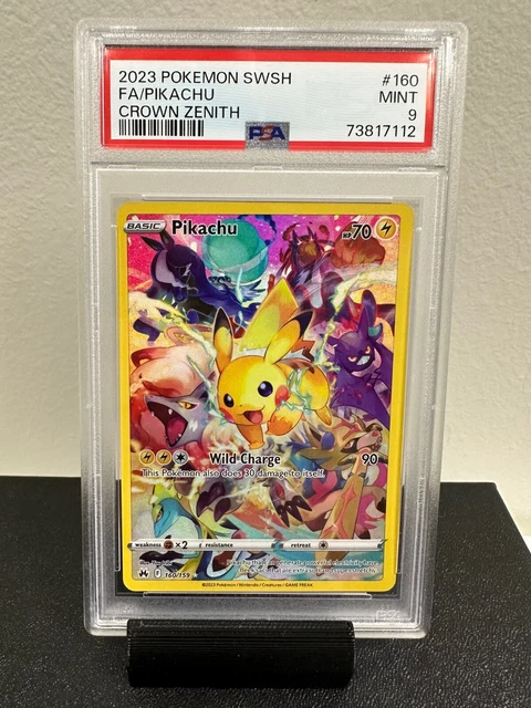 2023 POKEMON CROWN Zenith Pikachu Full Art Secret Rare 160/159 PSA MINT ...