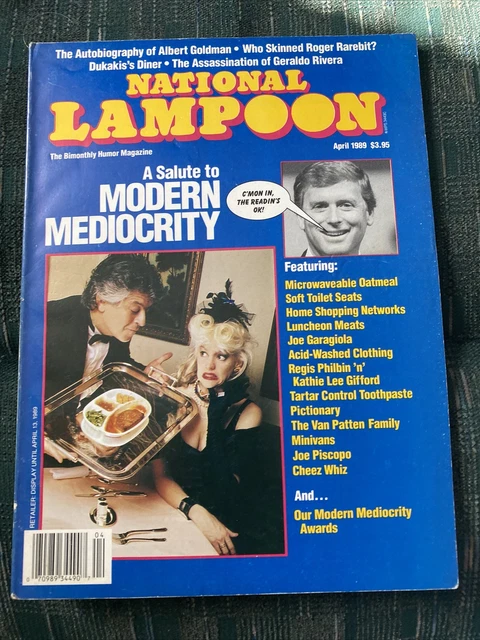 NATIONAL LAMPOON 1989 April Geraldo Rivera, Albert Goldman, Dukakis ...