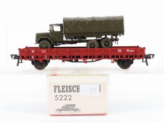 HO SCALA FLEISCHMANN 5222 ferrovie dello Stato vagone piatto #431256 ...