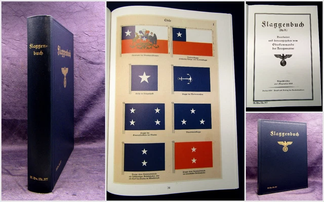OBERKOMMANDO DER KRIEGSMARINE Flaggenbuch Flaggen Rangzeichen Reprint ...