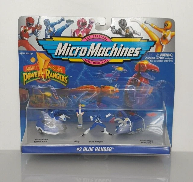 MICRO MACHINES #3 BLUE RANGER Mighty Morphin Power Rangers 1994 74700 ...