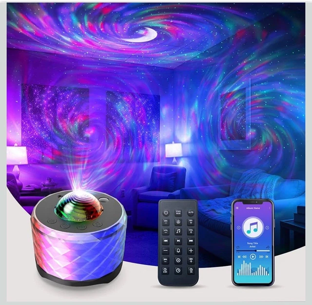STARRY SKY PROJECTOR 3 In 1 RGB Music Aurora Projector Night Light BT ...