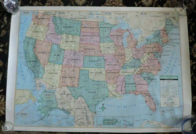 UNIVERSAL MAP: WALL Map of the USA $17.50 - PicClick