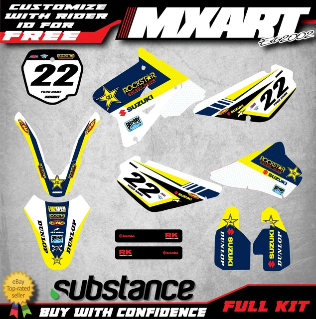 CUSTOM GRAPHICS, FULL kit for Suzuki RM 85 2000 - 2023 NIMBLE Style ...