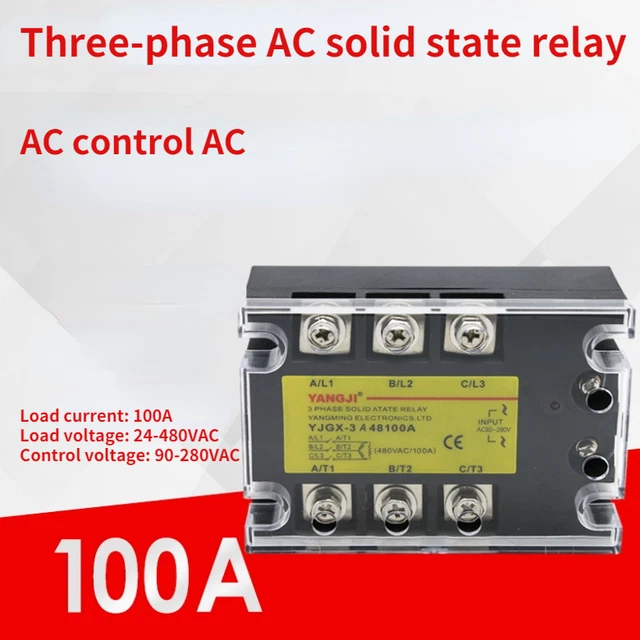 THREE-PHASE SSR AC control AC AC-AC solid state relay YJGX-3A48100A ...
