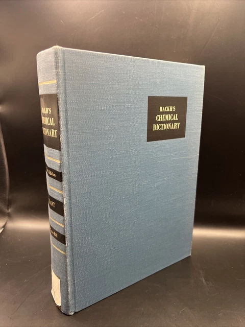 VINTAGE HACKH’S CHEMICAL Dictionary 1969 McGraw Hill By Grant Chemistry T3 £18.24 - PicClick UK