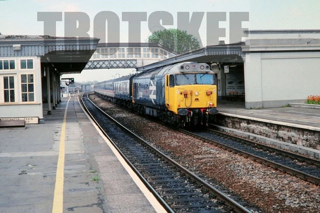 35MM SLIDE BR British Rail Diesel Loco Class 50 50031 Bridgwater 1989 ...