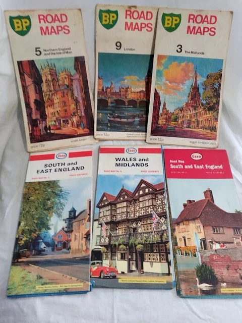 VINTAGE ROAD MAPS UK from 1960's an early 70's £1.00 - PicClick UK