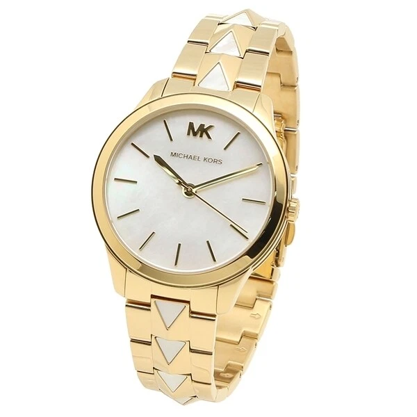 MONTRE FEMME MICHAEL KORS RUNWAY MK6689 Acier D'Or Nacre Blanc EUR 169 ...