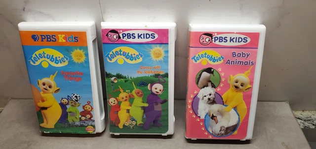 PBS KIDS TELETUBBIES VHS Lot Baby Animals Favorite Things Dance with ...