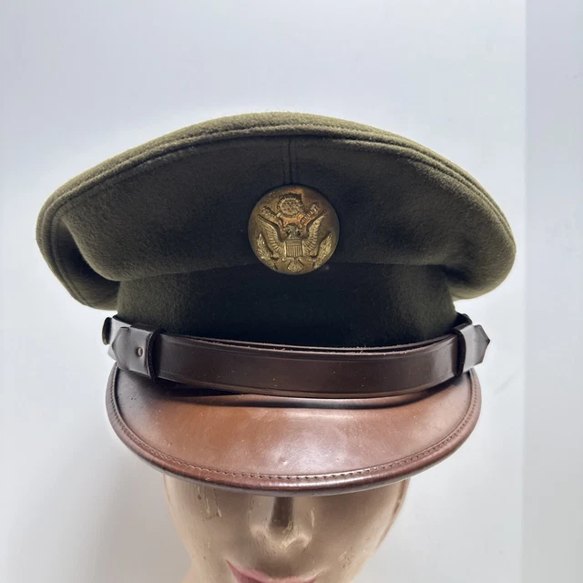 US ARMY 1940S WW2 NCO Service Visor Hat Cap Wool £85.09 - PicClick UK