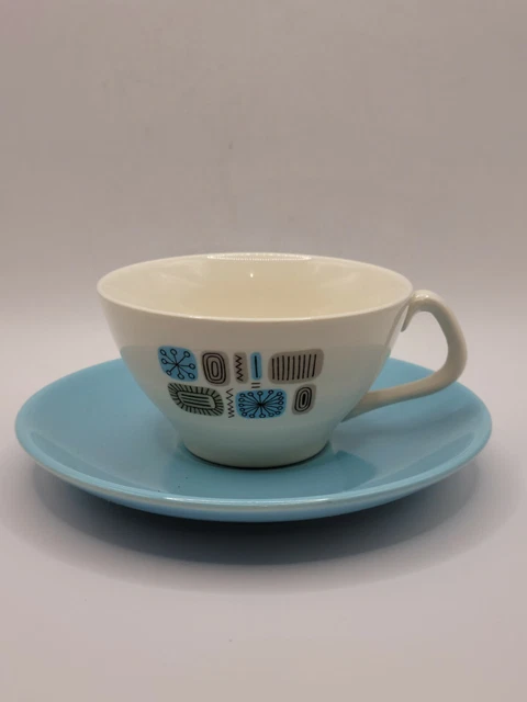 VINTAGE MID CENTURY Modern Temporama Atomic Pottery Coffee Tea Cup and ...