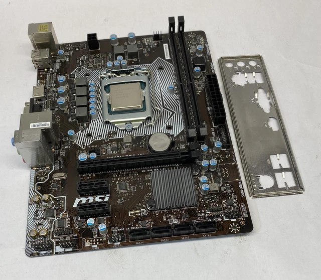 MSI H110M PRO-VH Socket 1151 DDR4 Micro ATX Motherboard with Backplate ...