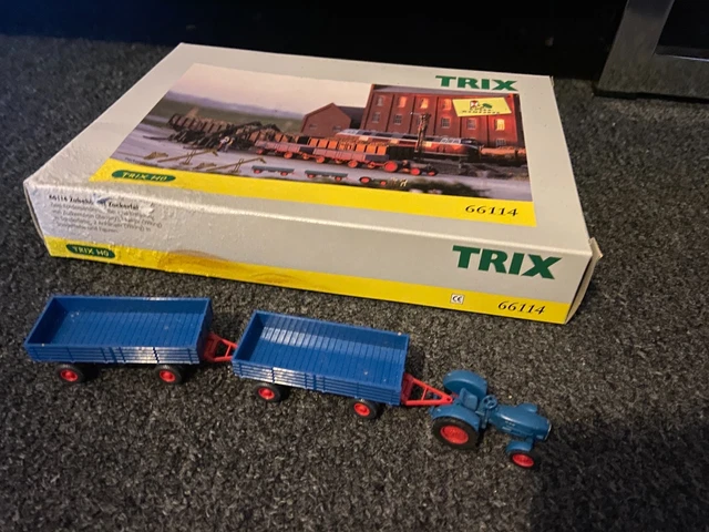 TRIX ZUBEHÖR ZUCKERFABRIK # 66114 mit Trecker, Anhänger und ...