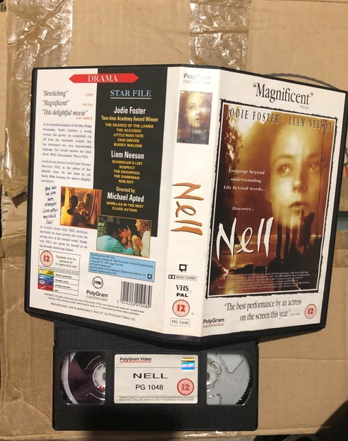 Nell {vhs Pal} Jodie Foster Original Big Box Video Rare And Oop