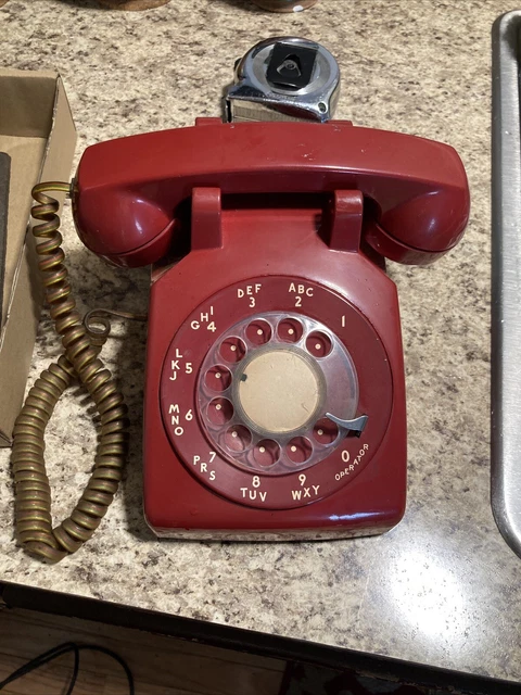 1978 RED VINTAGE Bell System Western Electric Rotary Dial Desk Telephone Phone £23.05 - PicClick UK