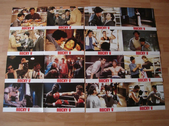 ROCKY V 5 Original German Lobby Card Set Kino-Aushangfotos Fotosatz AF ...