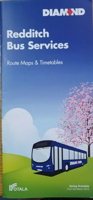 ROTALA/DIAMOND BUS TIMETABLE - Redditch Bus Services - March 2013 £5.00 ...