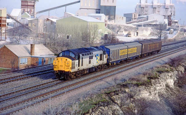 ORIGINAL 35MM RAIL Slide Class 37 37109 Melton Ross 18 12 1991 ...