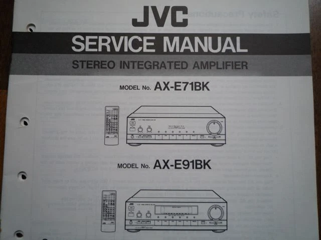 JVC AX-E71BK AX-E91BK Amplifier Service manual wiring parts diagram ...