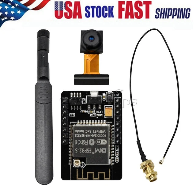 ESP32-CAM WIFI BLUETOOTH Development Board+OV2640 Camera Module Antenna ...