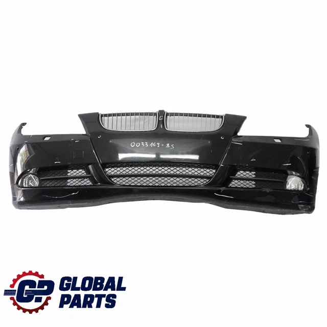 BMW E90 E91 Front Bumper Trim Panel Complete Black Sapphire Metallic ...