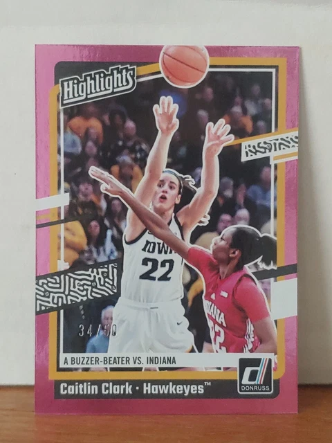 2024 PANINI CAITLIN clark Collection Pink Highlights Cailtin Clark # H6 ...