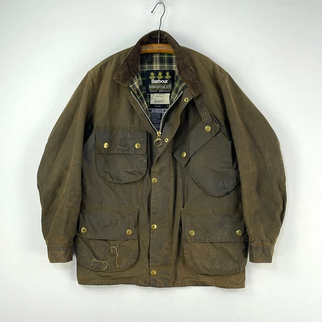 BARBOUR M12 INTERNATIONAL Suit C40 Wax Jacket Mens M Green Vintage ...