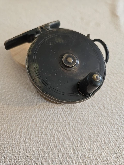 VINTAGE MALLOCHS OF Perth, Brass, Side Caster Reel In Stunning Working ...