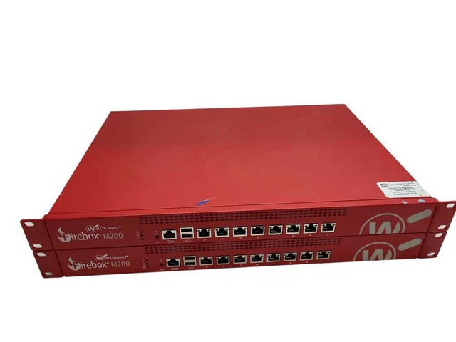 LOT 2X WATCHGUARD Firebox M200 Network Firewall 8 Port Security ...