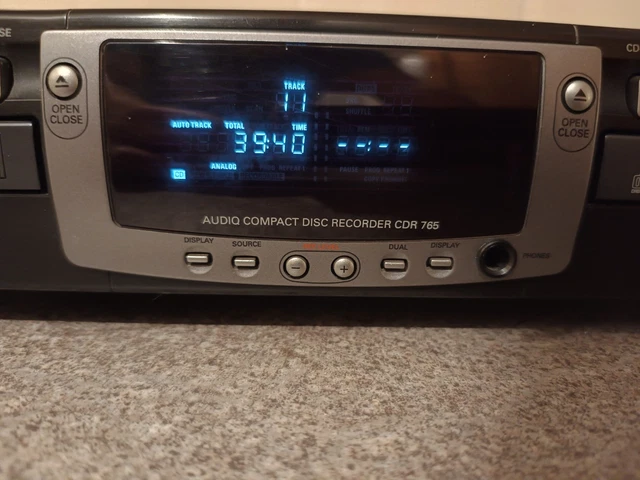 PHILIPS CDR-765 COMPACT Disc Player Recorder. Twin 1 Deck No Disc Error ...