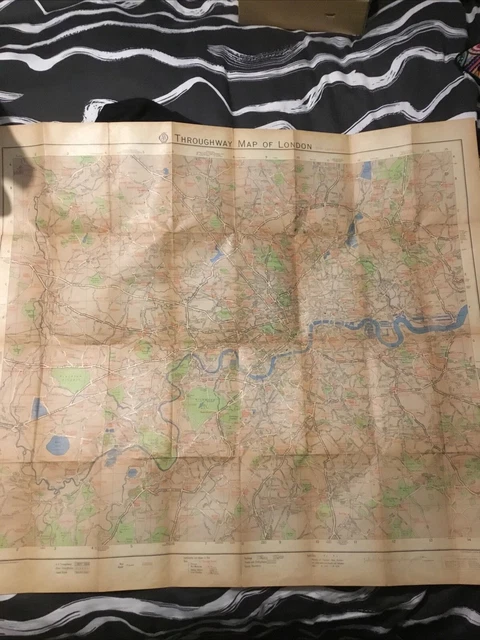 VINTAGE AA DUPLEX Throughway Map Of London 1947 ..Good Condition..See ...