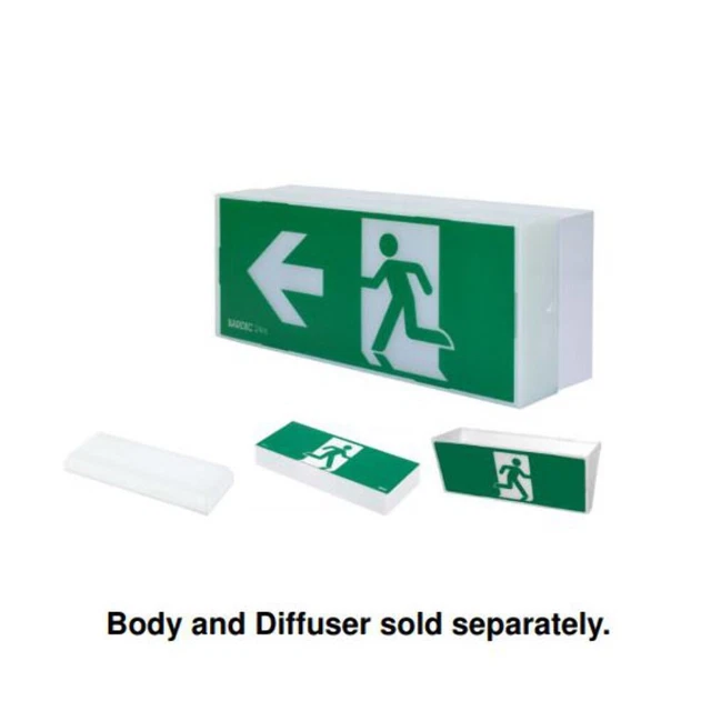 M+H BARDIC EMERGENCY LED Exit Sentinel 5.5W 230V Multi-Mode Ceiling ...