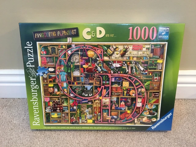 RAVENSBURGER COLIN THOMPSON Awesome Alphabet C & D 1000 Piece Jigsaw ...