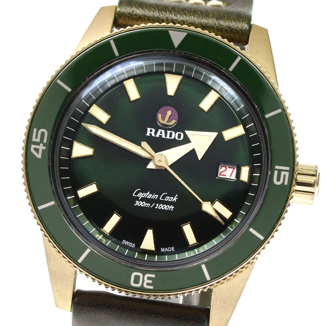 RADO CAPTAIN COOK R32504315 Datum grünes Zifferblatt Automatik ...