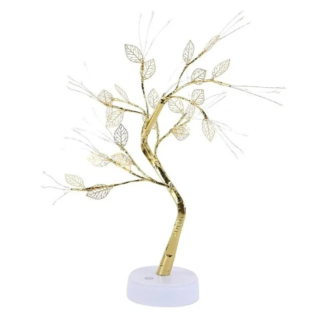 LED ROSE LEAF Table Lamp USB Christmas Tree Fairy Light Night Lights ...
