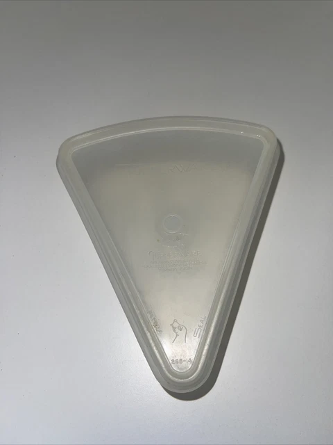 VINTAGE TUPPERWARE CLEAR Pie Slice Keeper #269 W/ Clear Lid #268 $3.99 ...
