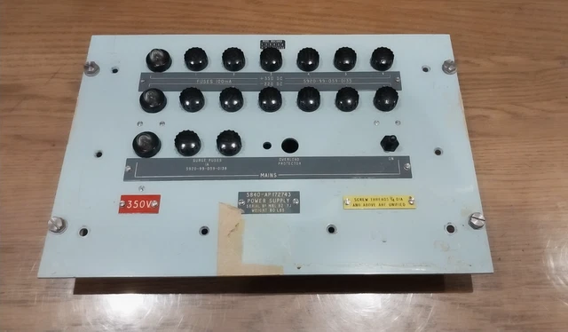 ROYAL NAVY POWER Supply Front Panel w/ Surge Fuses 5840-AP172743 £17.22 ...