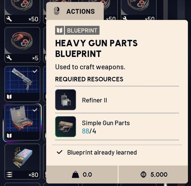 ARC RAIDERS HEAVY GUN PARTS BLUEPRINT All Platforms PC PS5 Xbox In-game ...