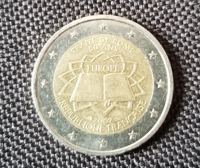 PIÈCE DE 2 euros rare 50 ans traité de Rome 2007 £85.70 - PicClick UK